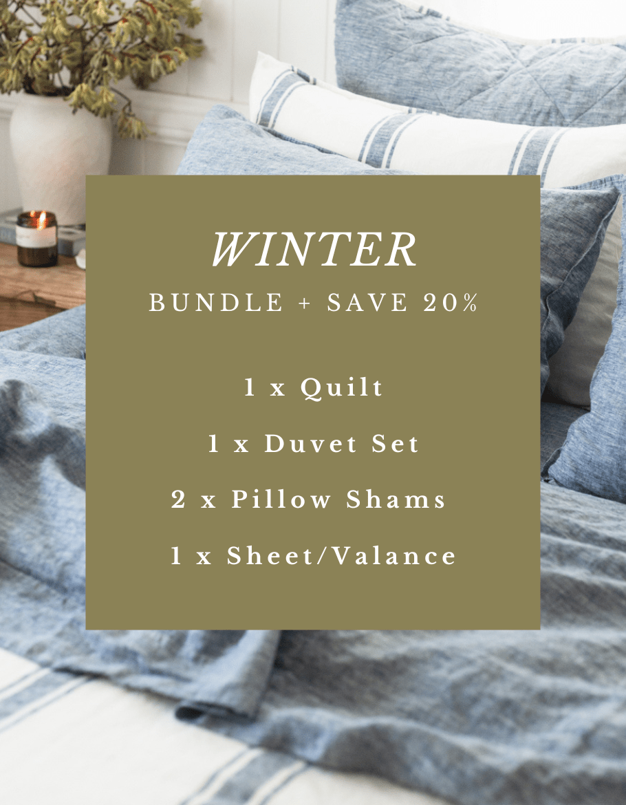 Winter Bundle - Salt Living Linen discounted Bedding Bundle