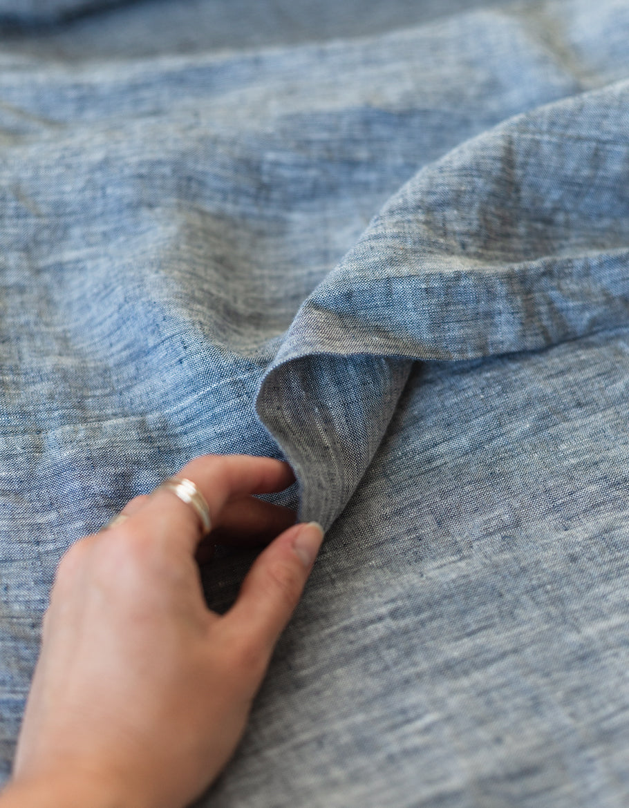 Linen Flat Sheet in Indigo - Single to Super King – Salt Living